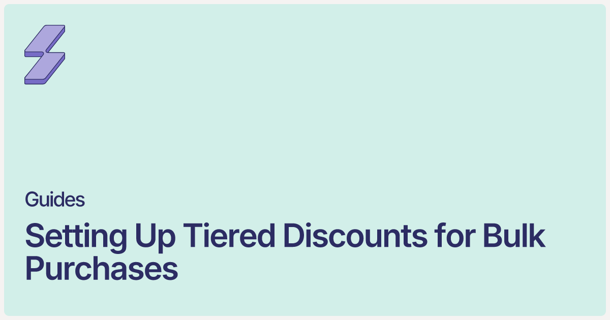Setting Up Tiered Discounts for Bulk Purchases | Sway Functions